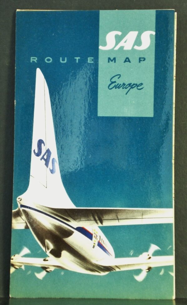 SAS route map, Europe - C. Hagelstam Antiquarian Bookstore