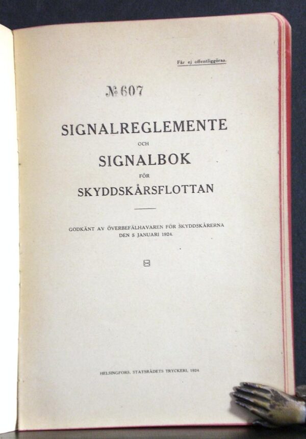 Signalreglemente och signalbok för skärgårdsflottan. N:o 607 | C ...