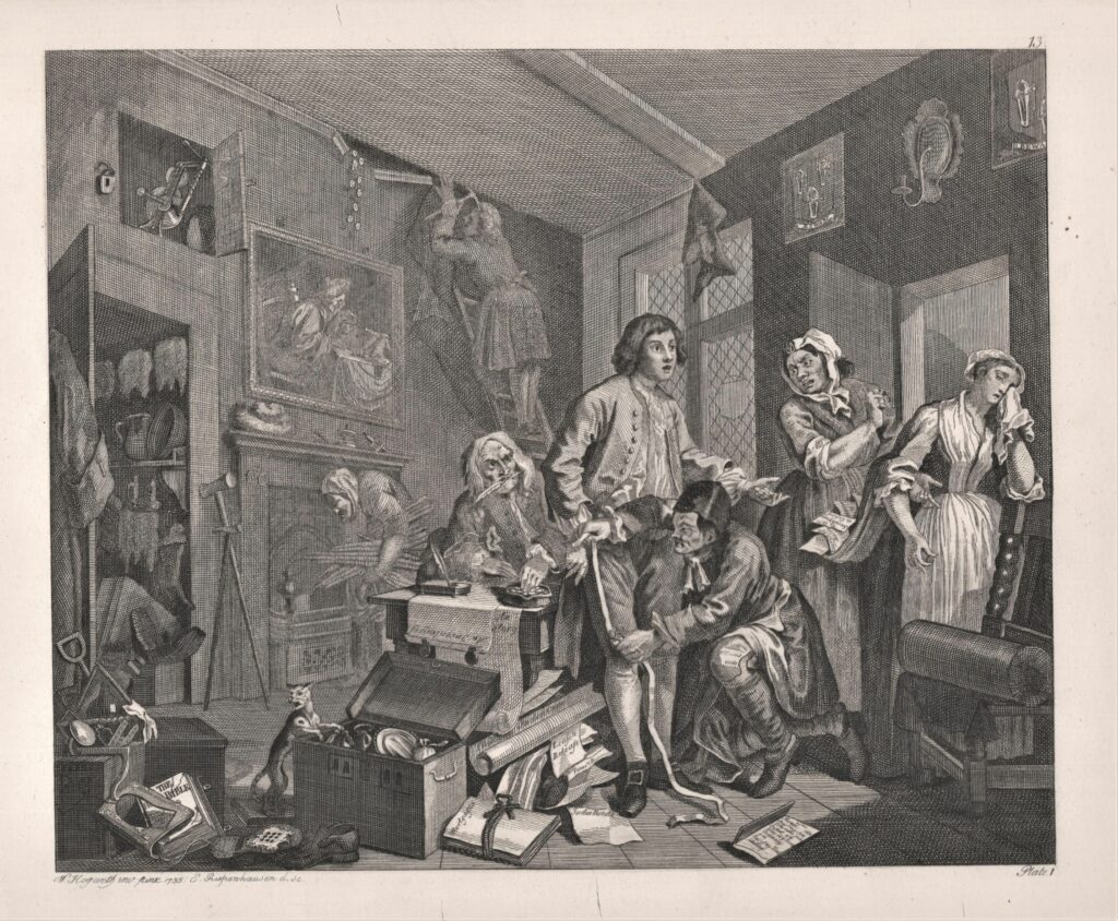 William Hogarth The Rake’s Progress – The Heir | C. Hagelstam ...